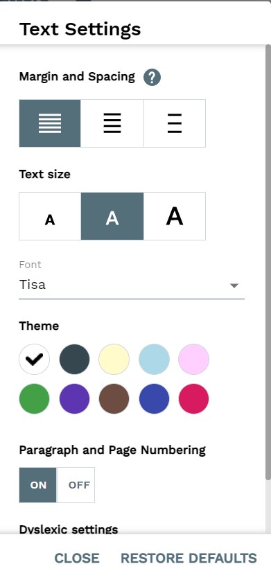 Al-reading-settings – BITS AND PIECES